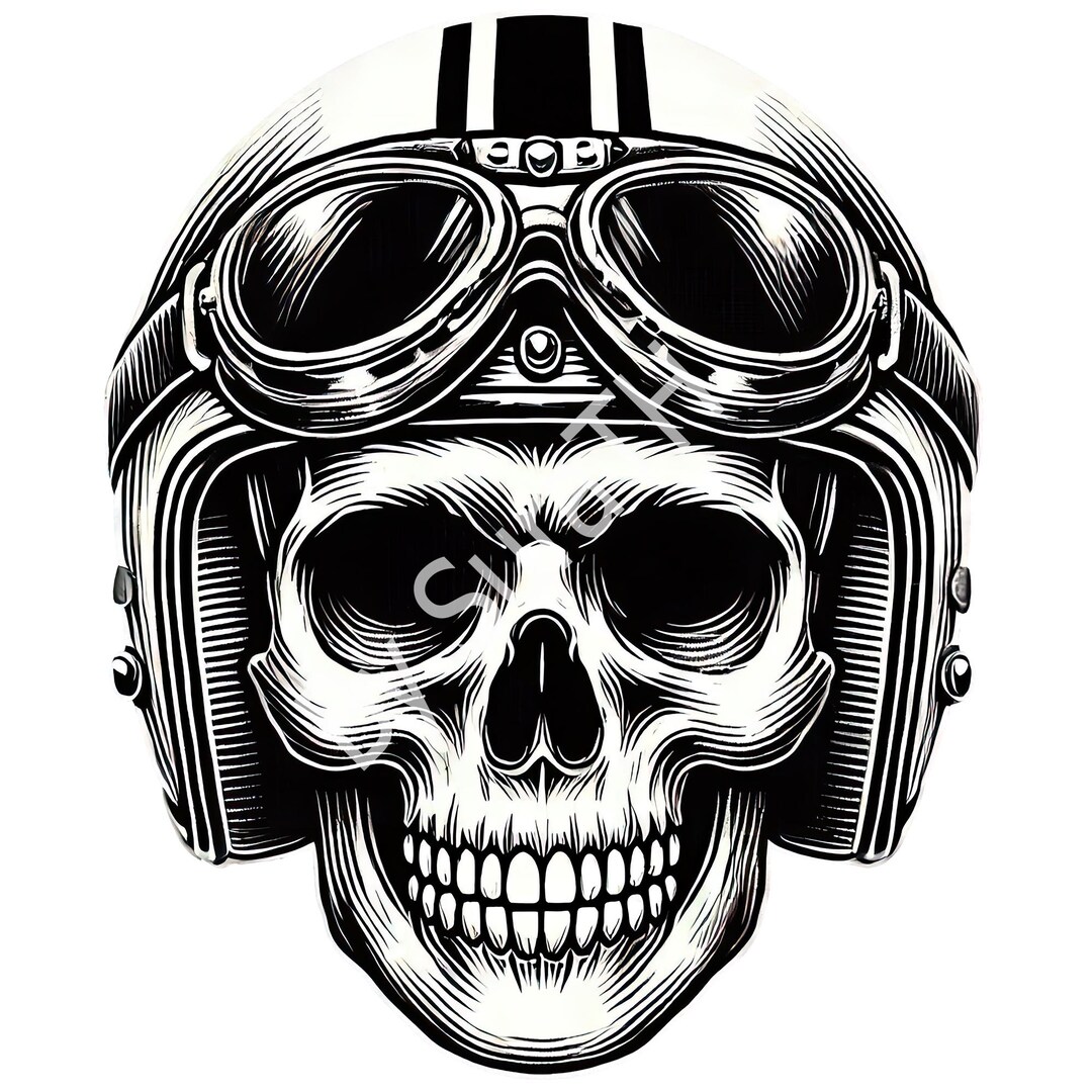 Skull Biker PNG, Skull Motorcycle Helmet, Skull Clipart, Skull Helmet ...