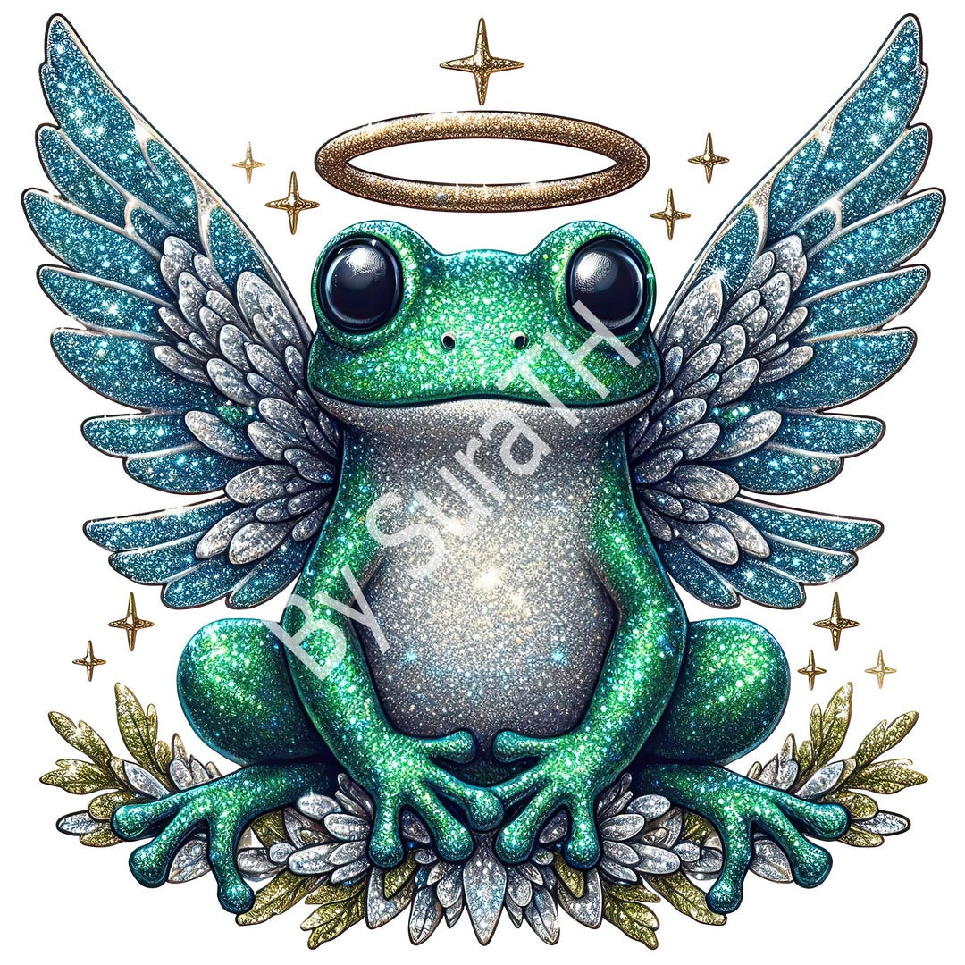 Frog Angel PNG, Funny Frog Clipart, Cute Frog PNG, Frog Heaven, Frog ...