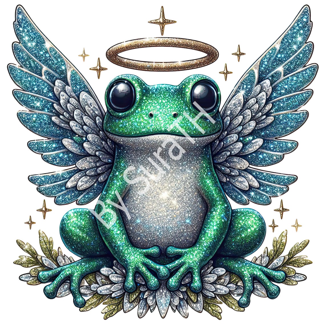 Frog Angel PNG, Funny Frog Clipart, Cute Frog PNG, Frog Heaven, Frog ...