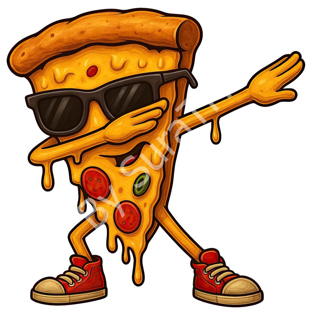 Dabbing Pizza PNG, Funny Pizza Clipart (digital Download) - Etsy