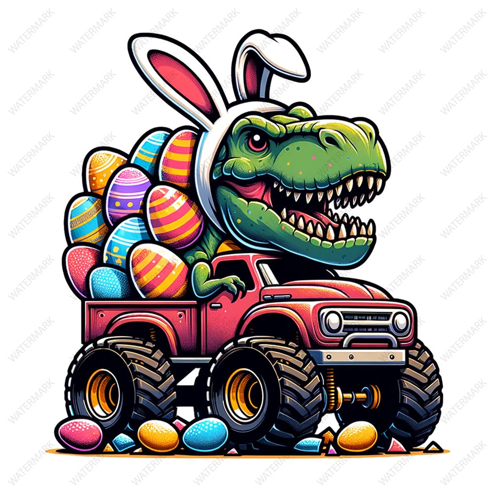 T Rex Rabbit PNG, T Rex Bunny Easter PNG, T Rex Bunny Easter Clipart, T ...