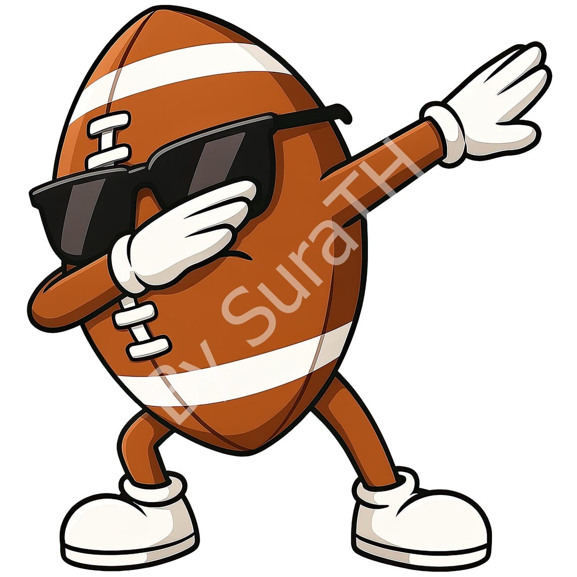 Dabbing Football PNG, Funny Football Clipart, Funny American Football ...