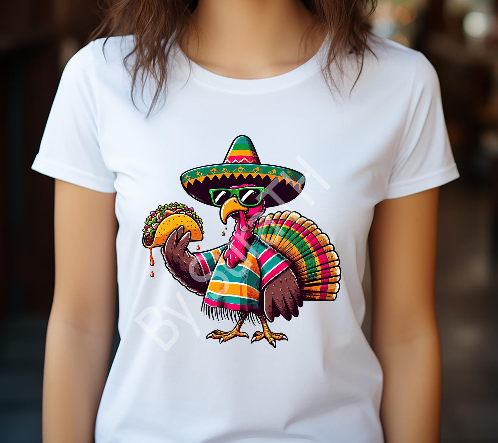 Funny Turkey Eat Tacos PNG, Mexican Thanksgiving Clipart (digital ...