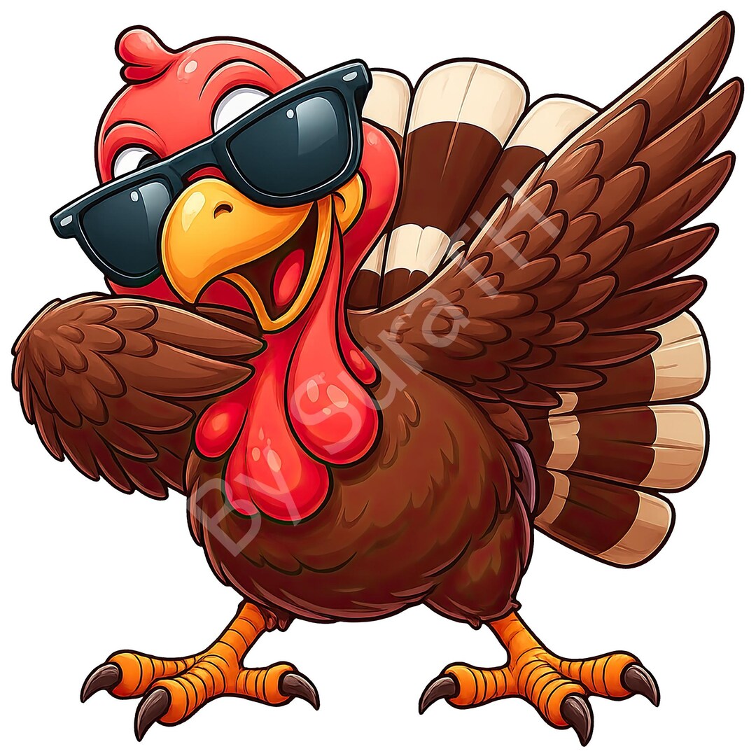 Dabbing Turkey PNG, Funny Thanksgiving Clipart (digital Download) - Etsy