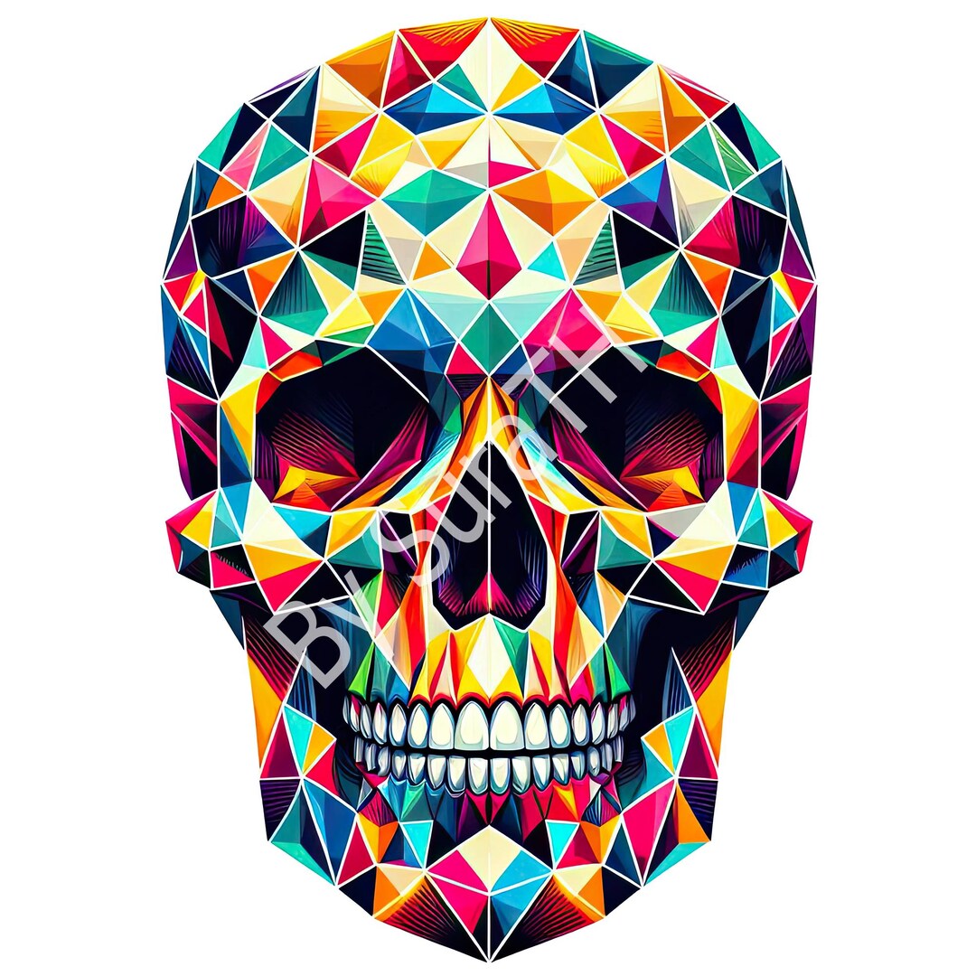 Geometric Skull PNG, Art Skull PNG, Skull Clipart, Halloween Skull ...