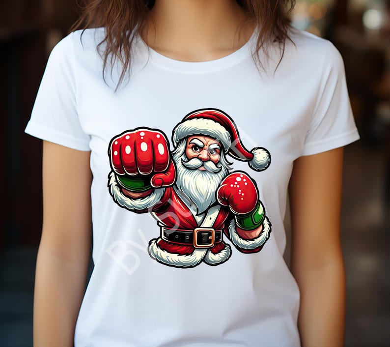 Santa Boxing PNG, Santa Punching Clipart, Funny Santa, Boxing Christmas ...