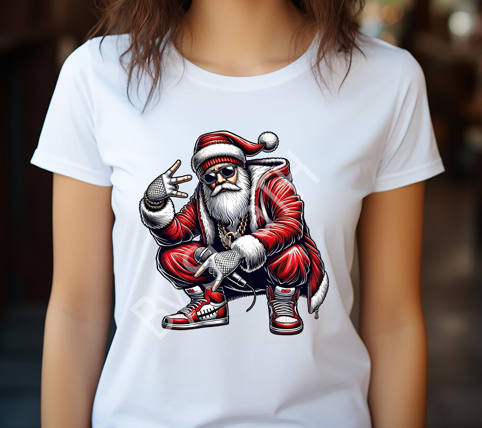 Hip Hop Santa PNG, Funny Christmas Rapper Clipart, Digital Download ...
