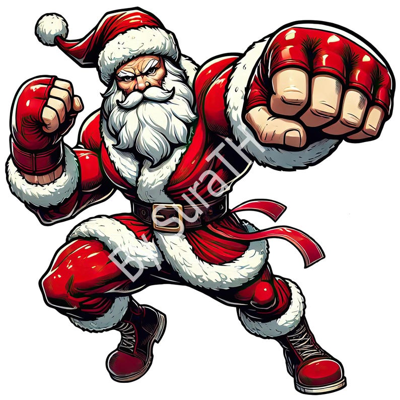 Funny Santa Punch PNG, Christmas Clipart, Digital Download, Santa ...