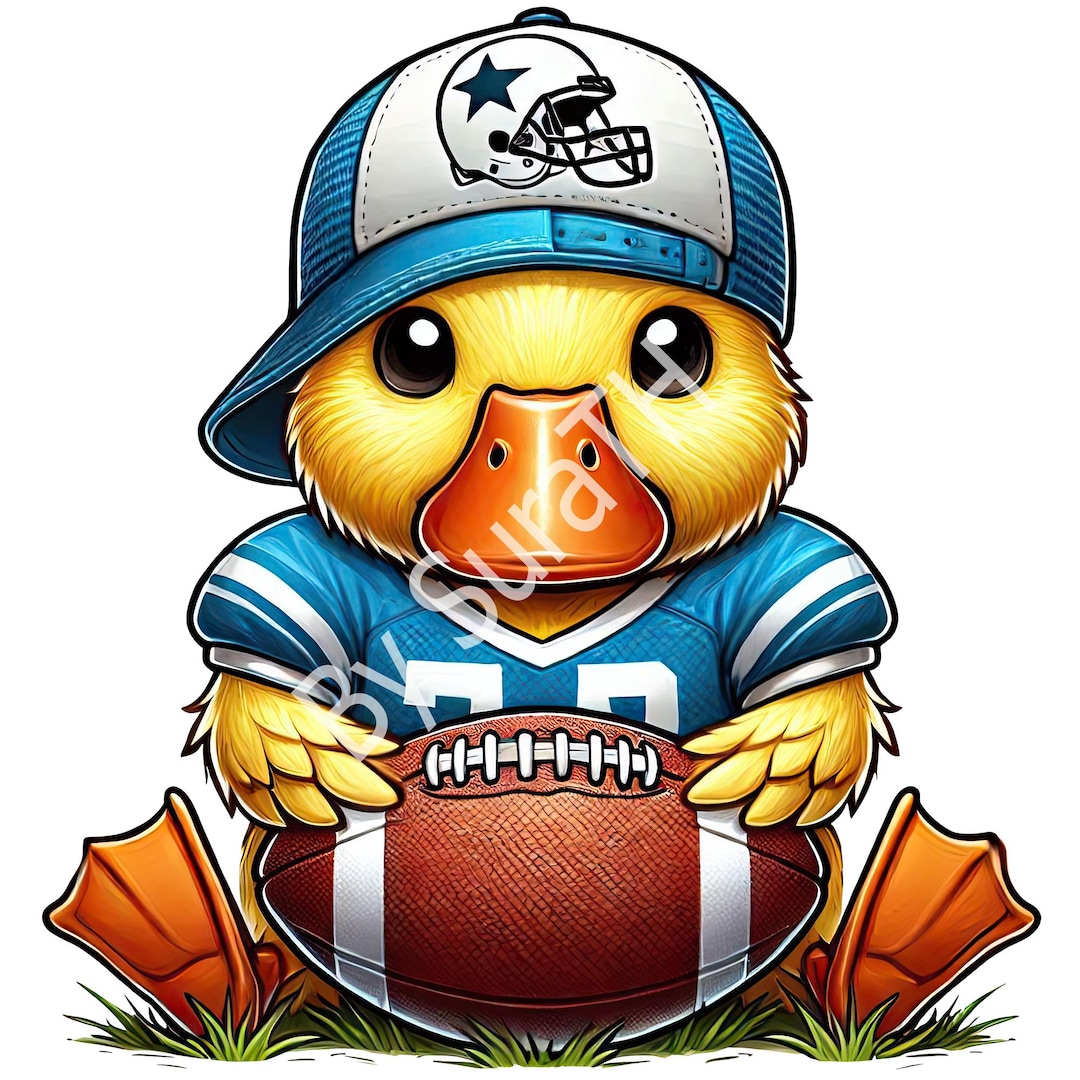Funny Duck American Football PNG, Duckie Football Clipart, Duck Digital ...
