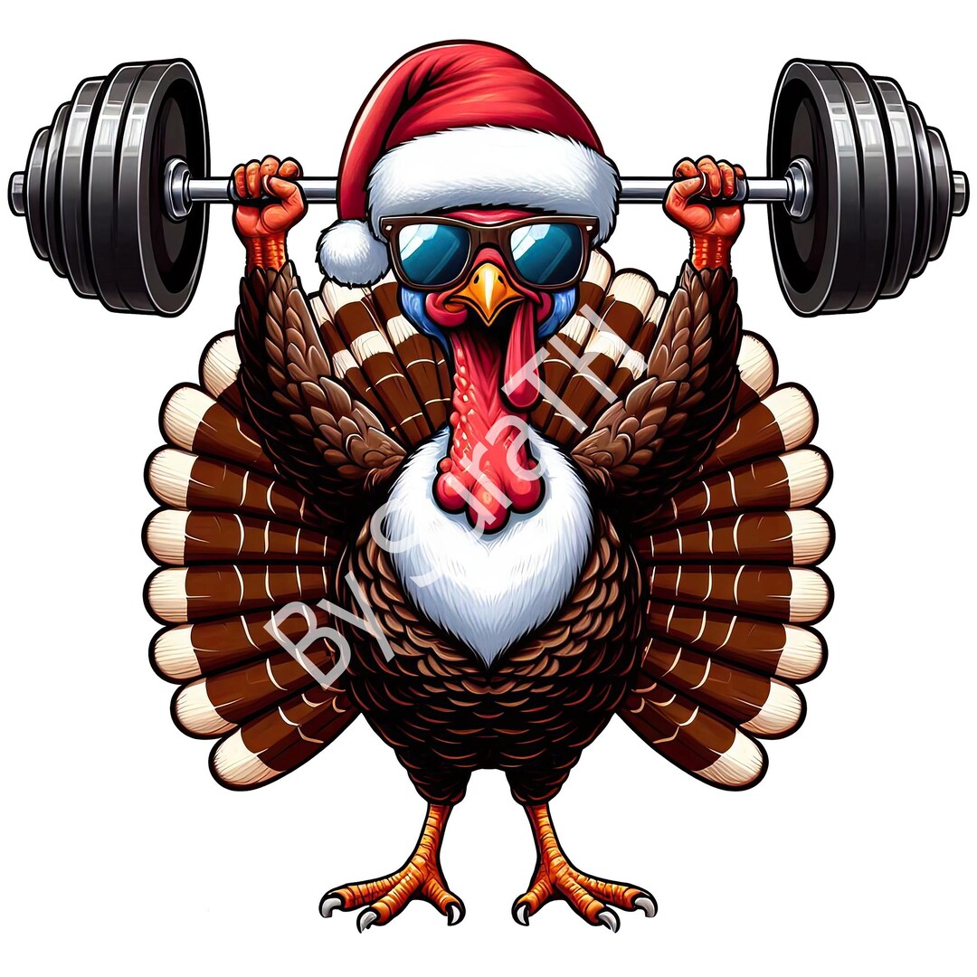 Turkey Weightlifting PNG, Funny Turkey Clipart, Funny Gym Thanksgiving ...