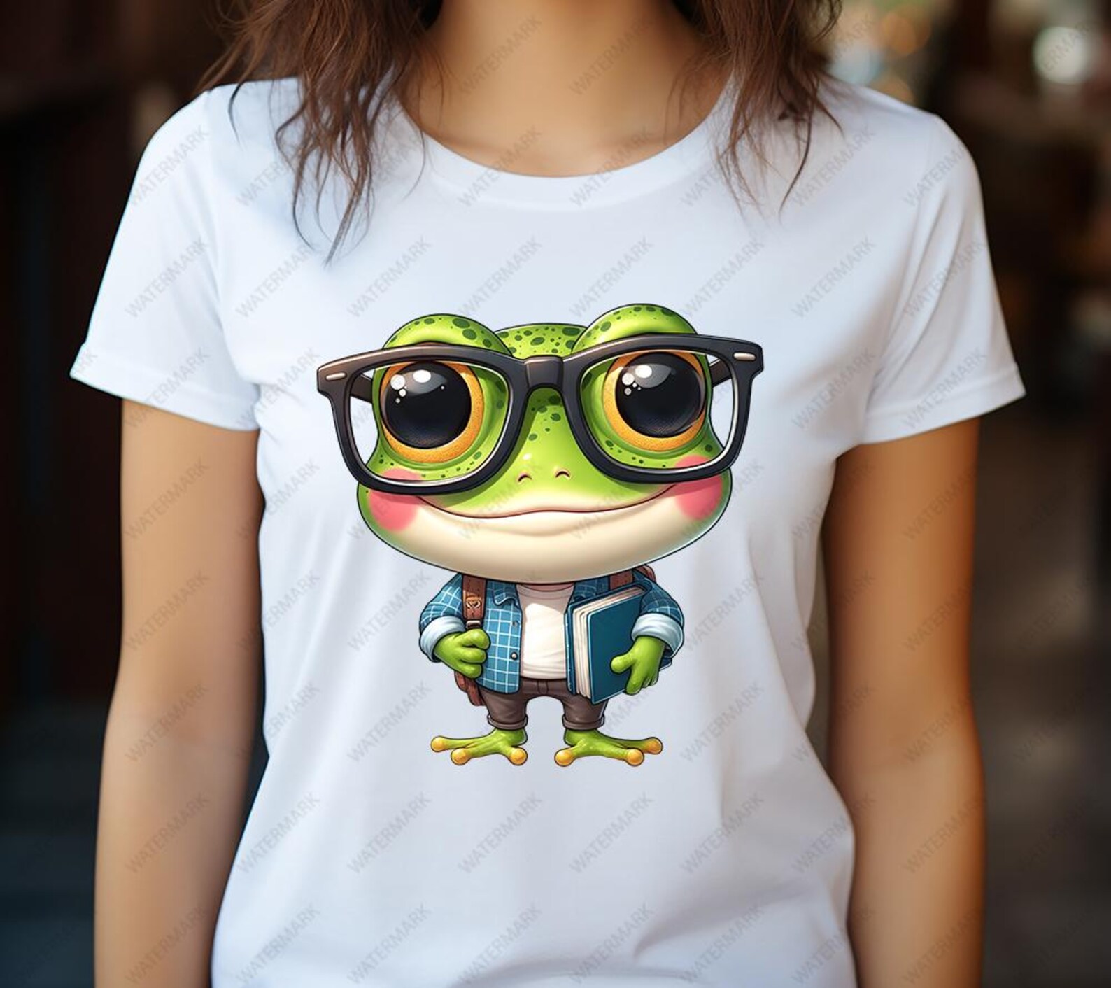 Nerd Frog PNG, Frog Clipart, Cool Frog PNG, Bookworm Frog, Cute Frog ...