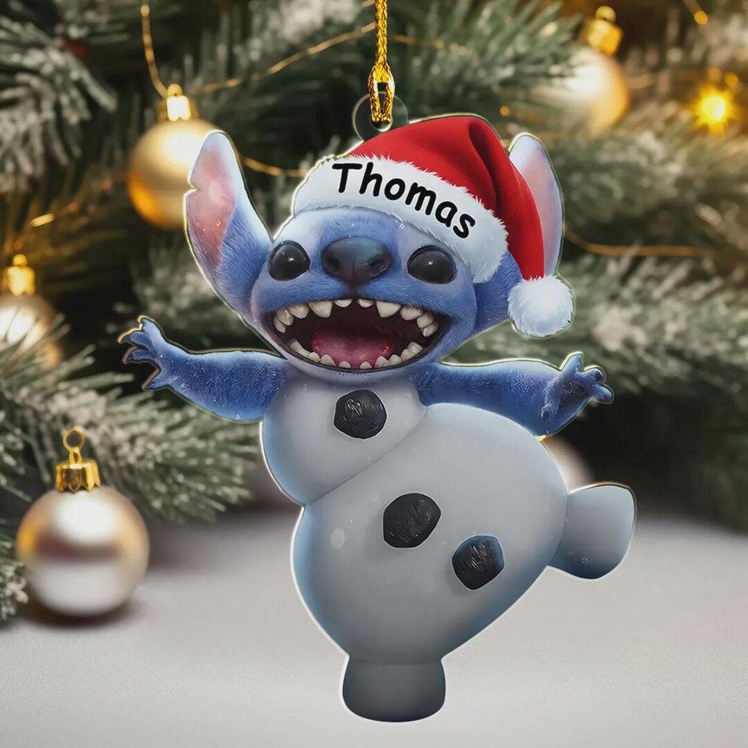 Personalized Disney Stitch Christmas Ornament, Lilo and Stitch Ornament ...
