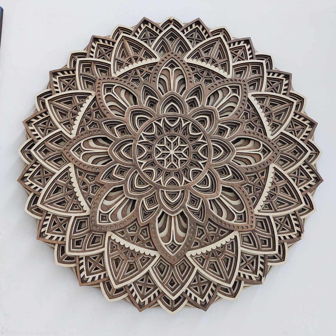 Lotus Flower Mandala, Multi-layer Wooden Mandala, Multi-color Mandala ...