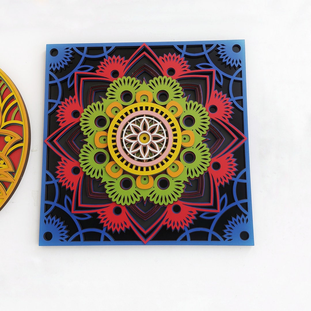 Wooden Mandala, Mandala Wall Art, Multi-layer Wooden Mandala, Multi ...