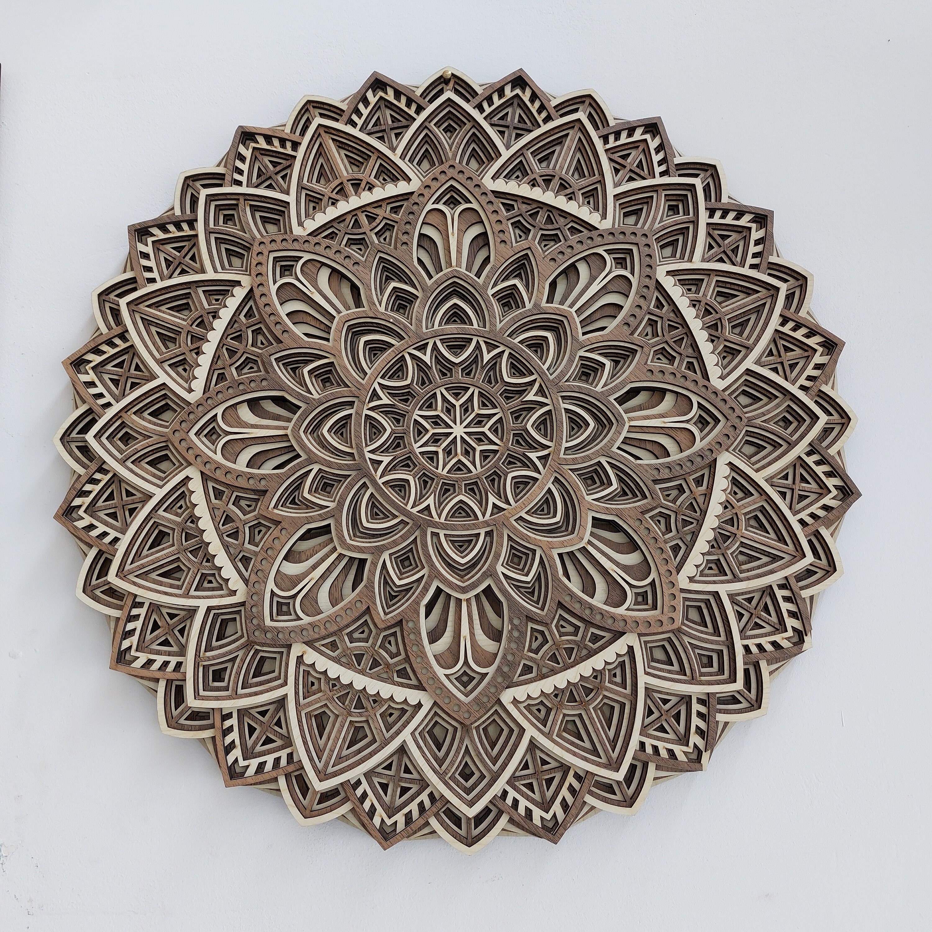 Lotus Flower Mandala, Multi-layer Wooden Mandala, Multi-color Mandala ...