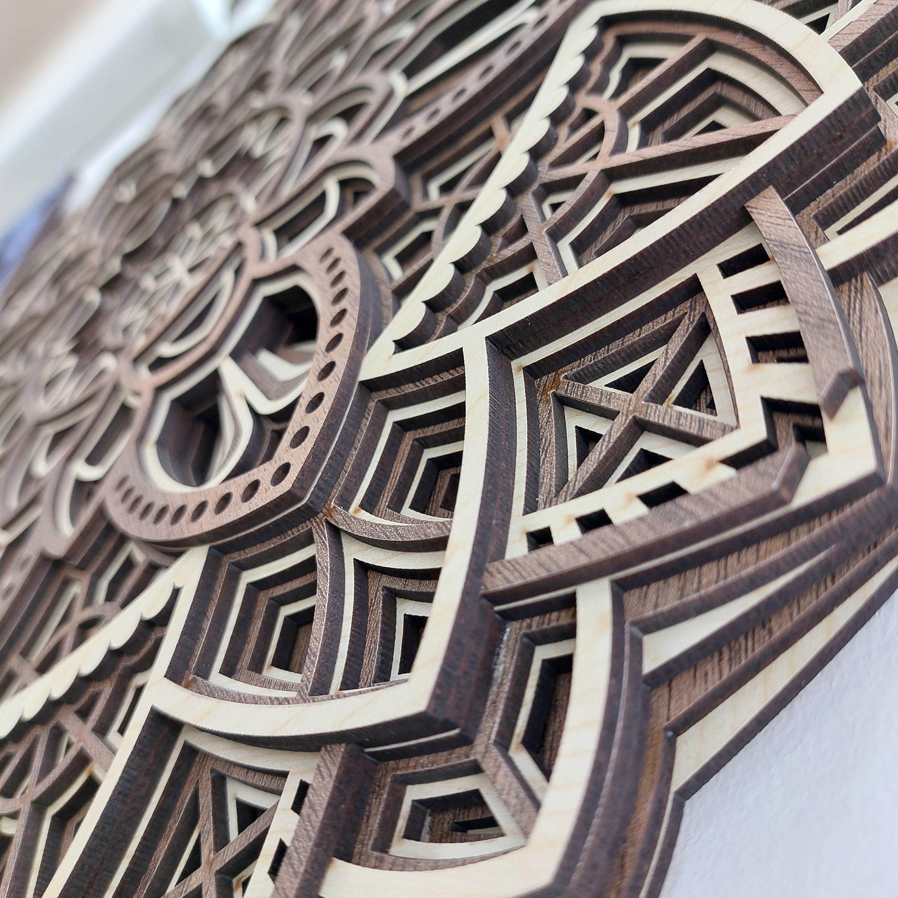 Lotus Flower Mandala, Multi-layer Wooden Mandala, Multi-color Mandala ...