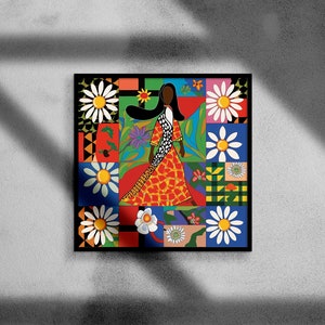Faith Ringgold Reproduction Poster, Feminist Art, Daisies Print ...