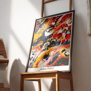 Jackson Pollock Prints, Drip Technique Poster, Abstract Expressionist ...