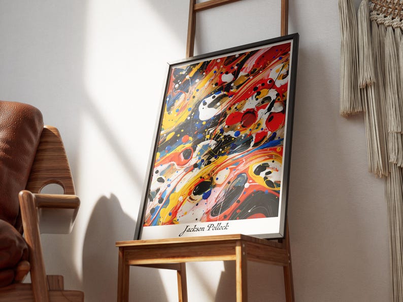 Jackson Pollock Prints, Drip Technique Poster, Abstract Expressionist ...