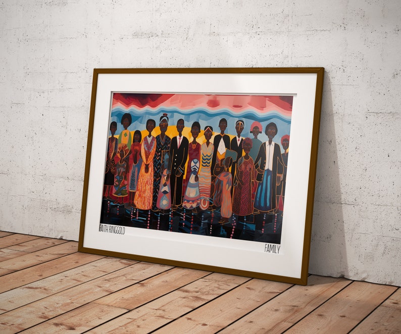Faith Ringgold, BLM, Black Family, African American Art, Reproduction ...