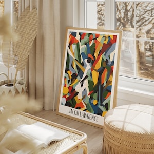 Jacob Lawrence Print, African American Art, American Realism, Social ...