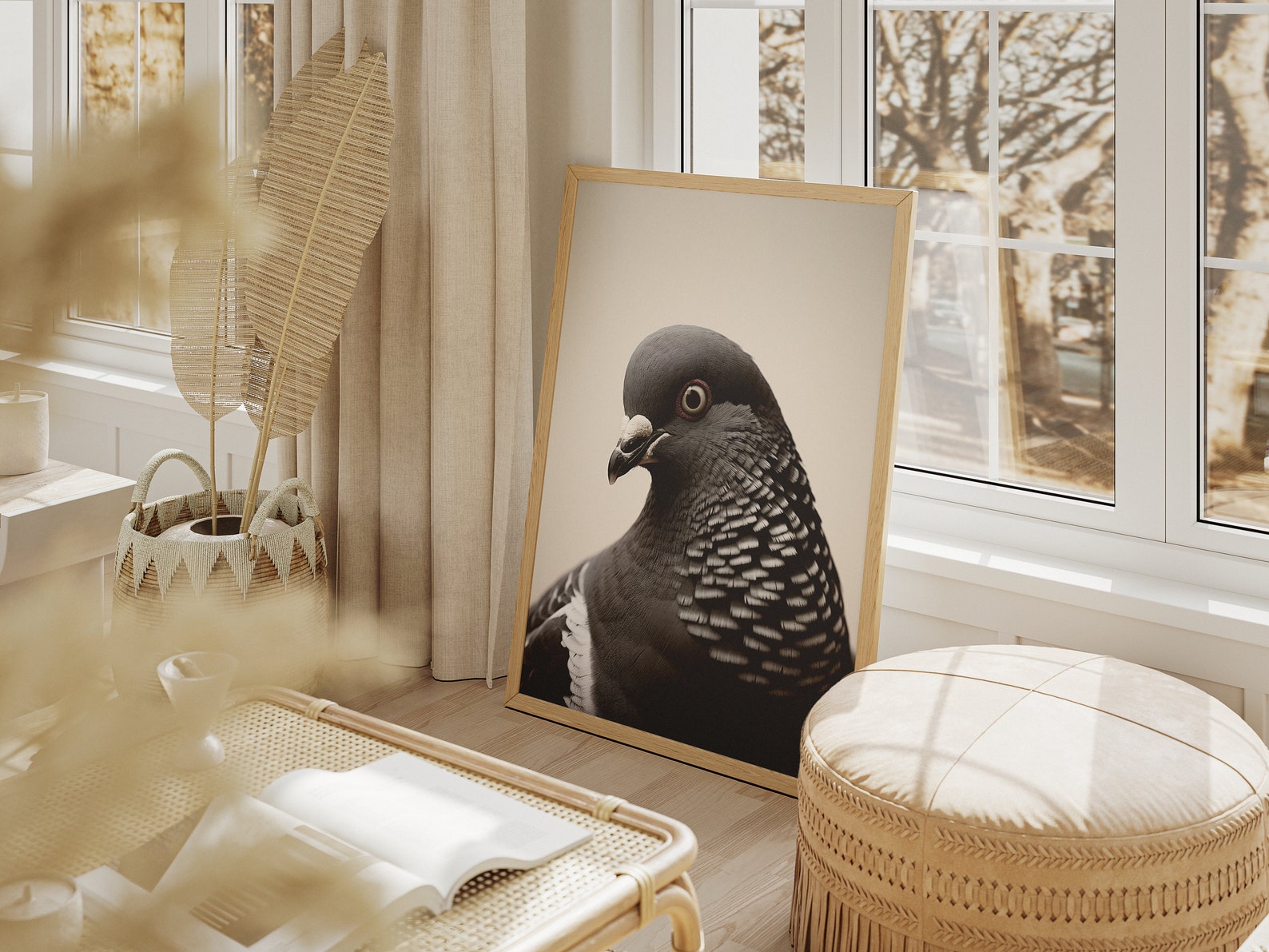 Pigeons, Pigeon Gift, Bird Poster, Bird Lover Gift, Gift for Art ...
