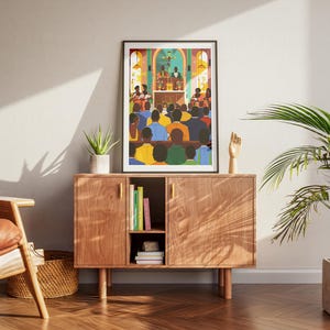 Christ Church Poster, Christian Art, Follow Jesus Art, African American ...