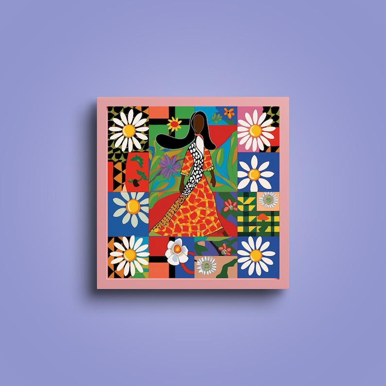 Faith Ringgold Reproduction Poster, Feminist Art, Daisies Print ...