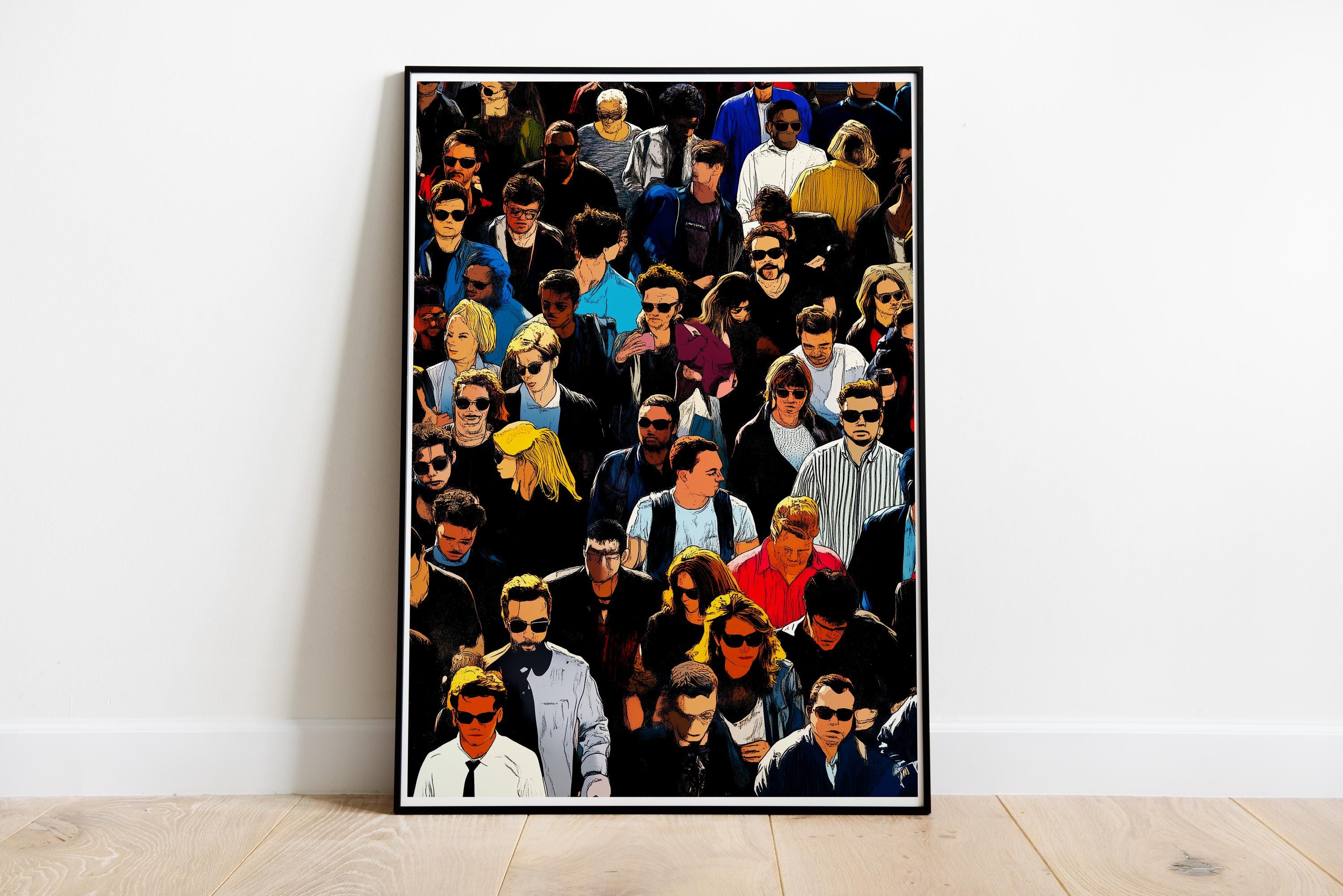 Crowd People Poster, the It Crowd, Comic Book Art, Flat Perspective ...