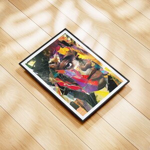 Romare Bearden Style Poster, Collage Art, Black History, African ...