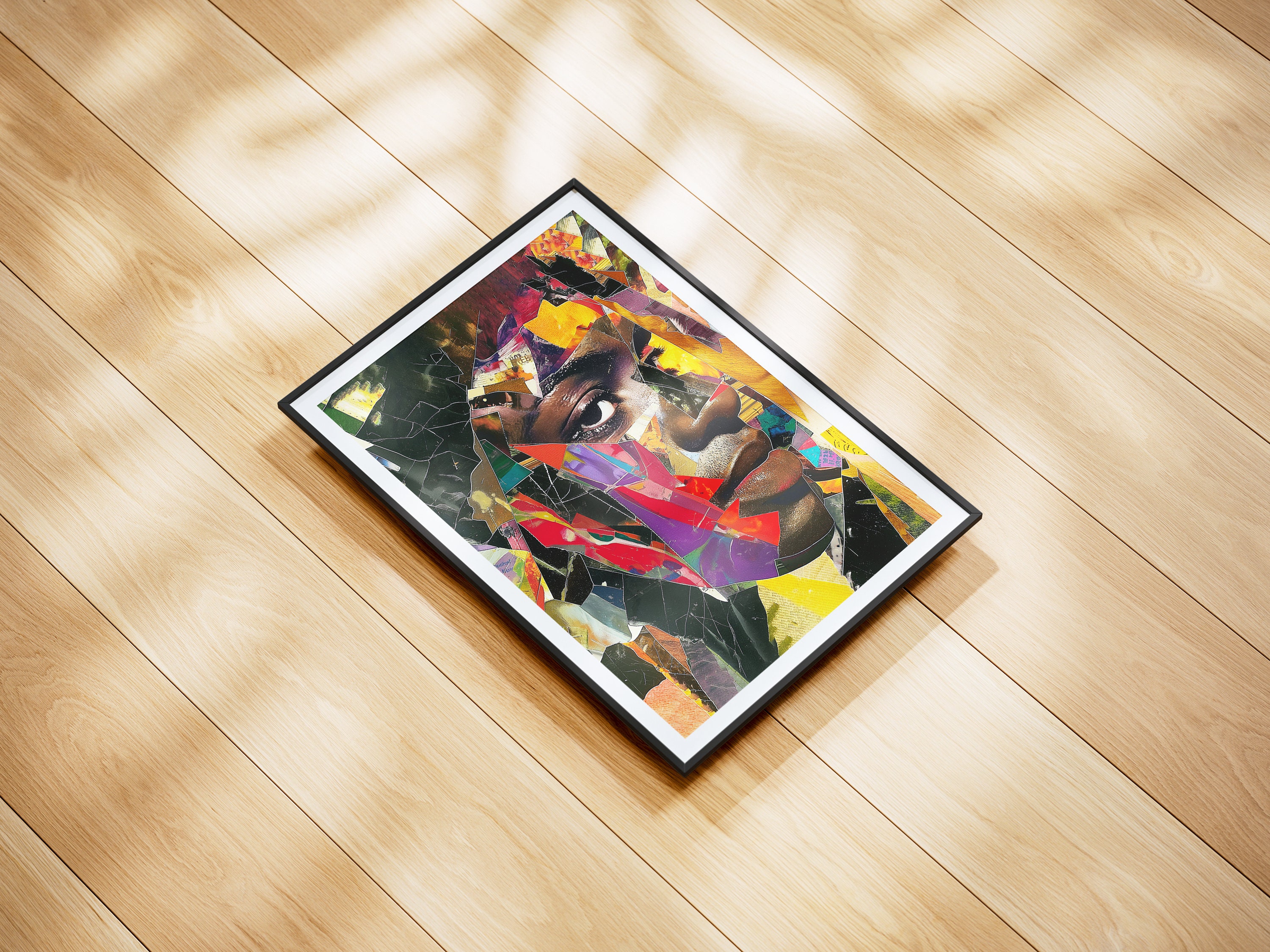 Romare Bearden Style Poster, Collage Art, Black History, African ...