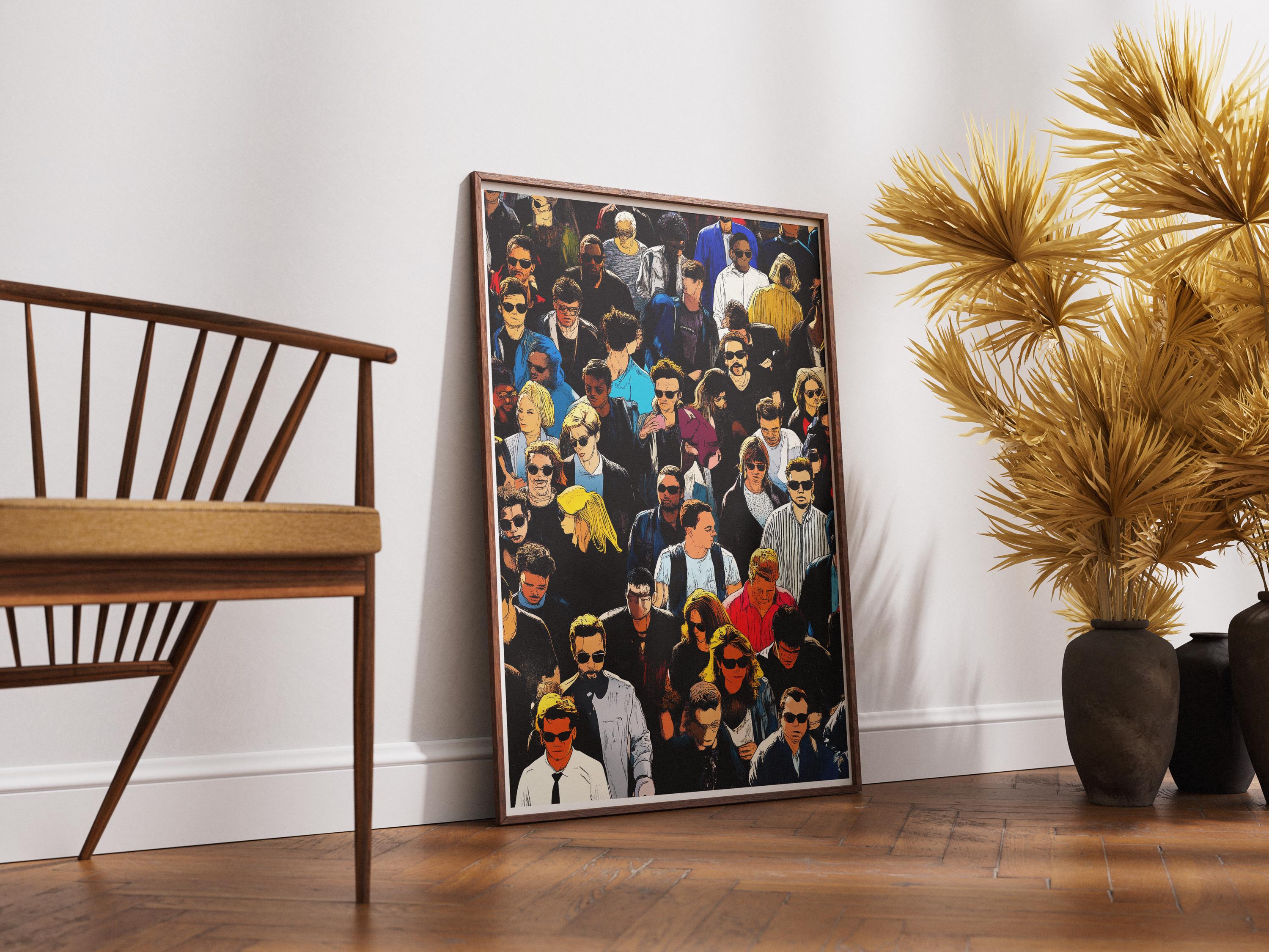 Crowd People Poster, the It Crowd, Comic Book Art, Flat Perspective ...