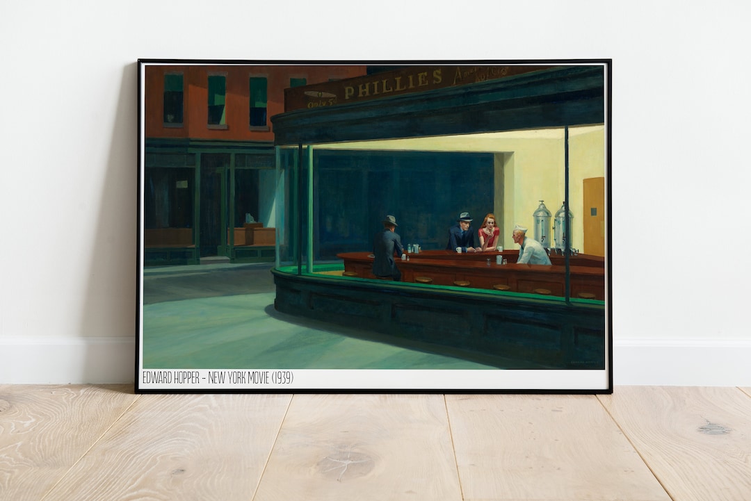 Edward Hopper Nighthawks Poster, Nighthawks Poster, Edward Hopper Art ...