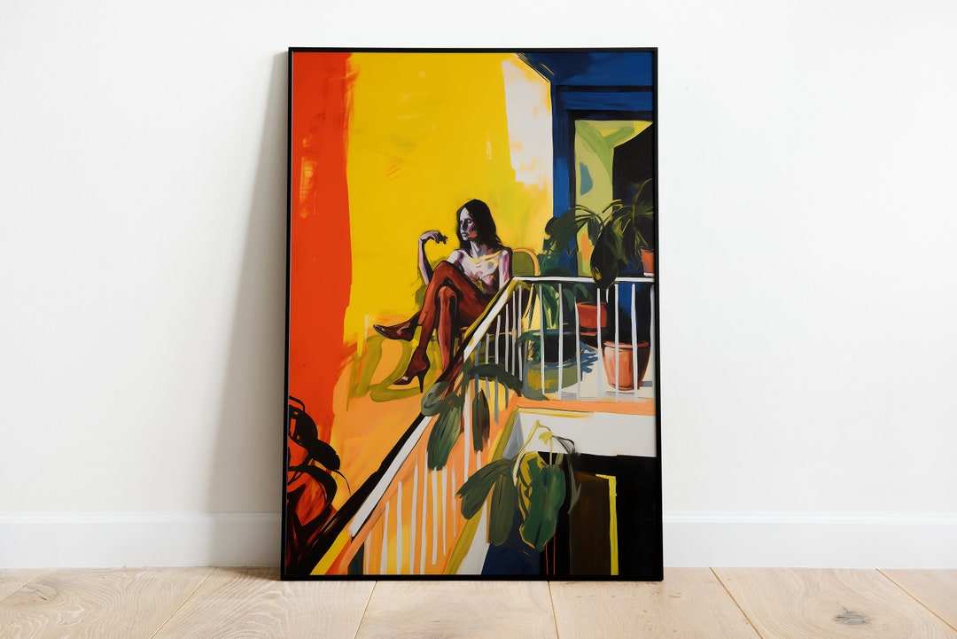 Brett Whiteley Style Oil Painting Poster, Female Body, Australian ...