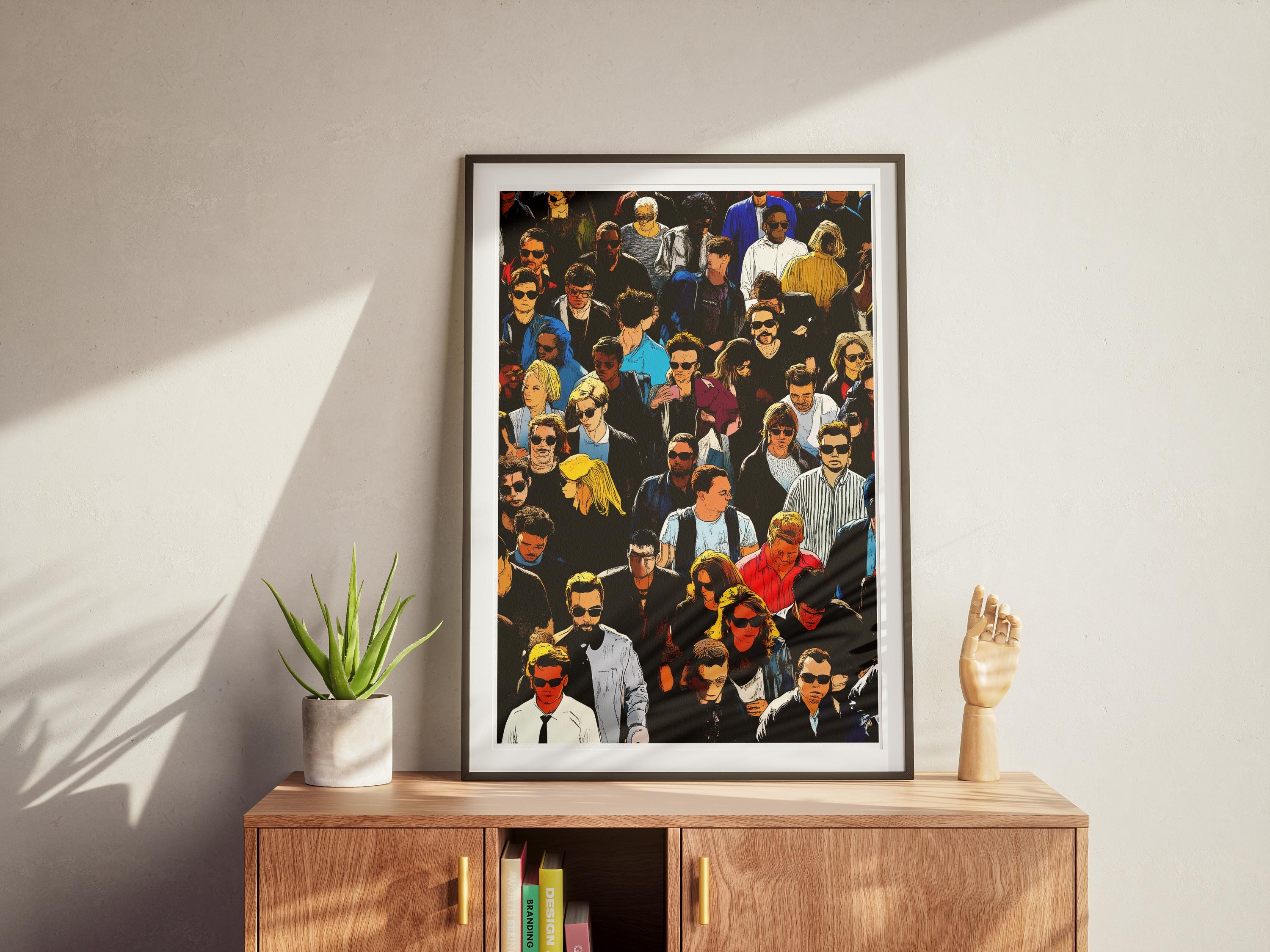 Crowd People Poster, the It Crowd, Comic Book Art, Flat Perspective ...