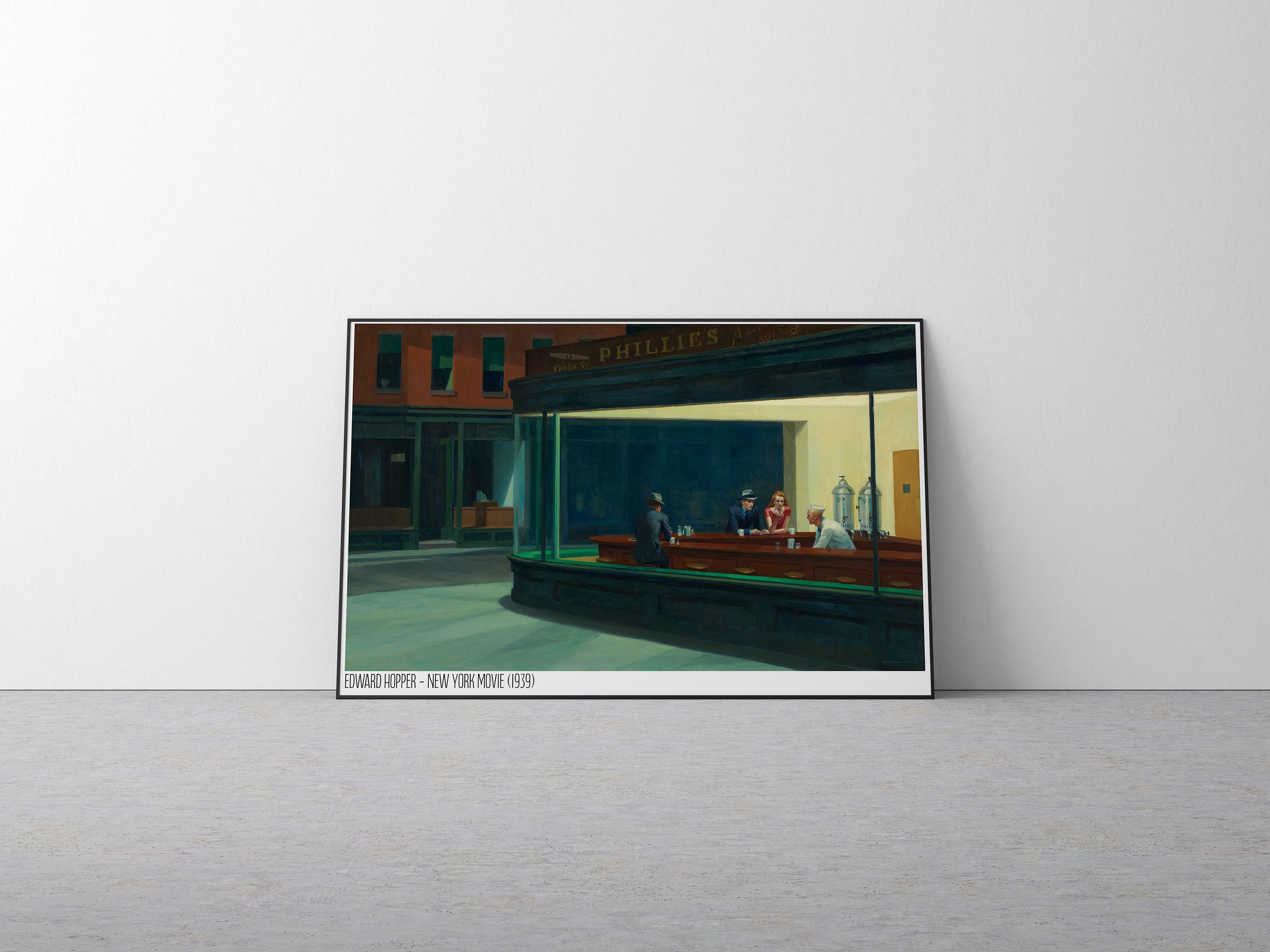 Edward Hopper Nighthawks Poster, Nighthawk Reproduction Poster, Edward ...