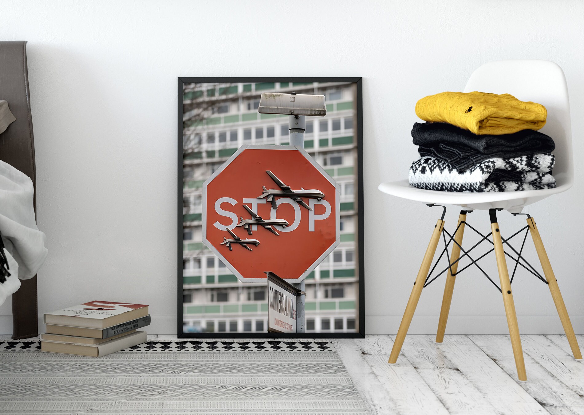 Banksy Stop Sign, Stop War, Banksy Drone, Banksy War Drone, Gaza ...