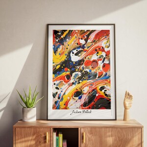 Jackson Pollock Prints, Drip Technique Poster, Abstract Expressionist ...