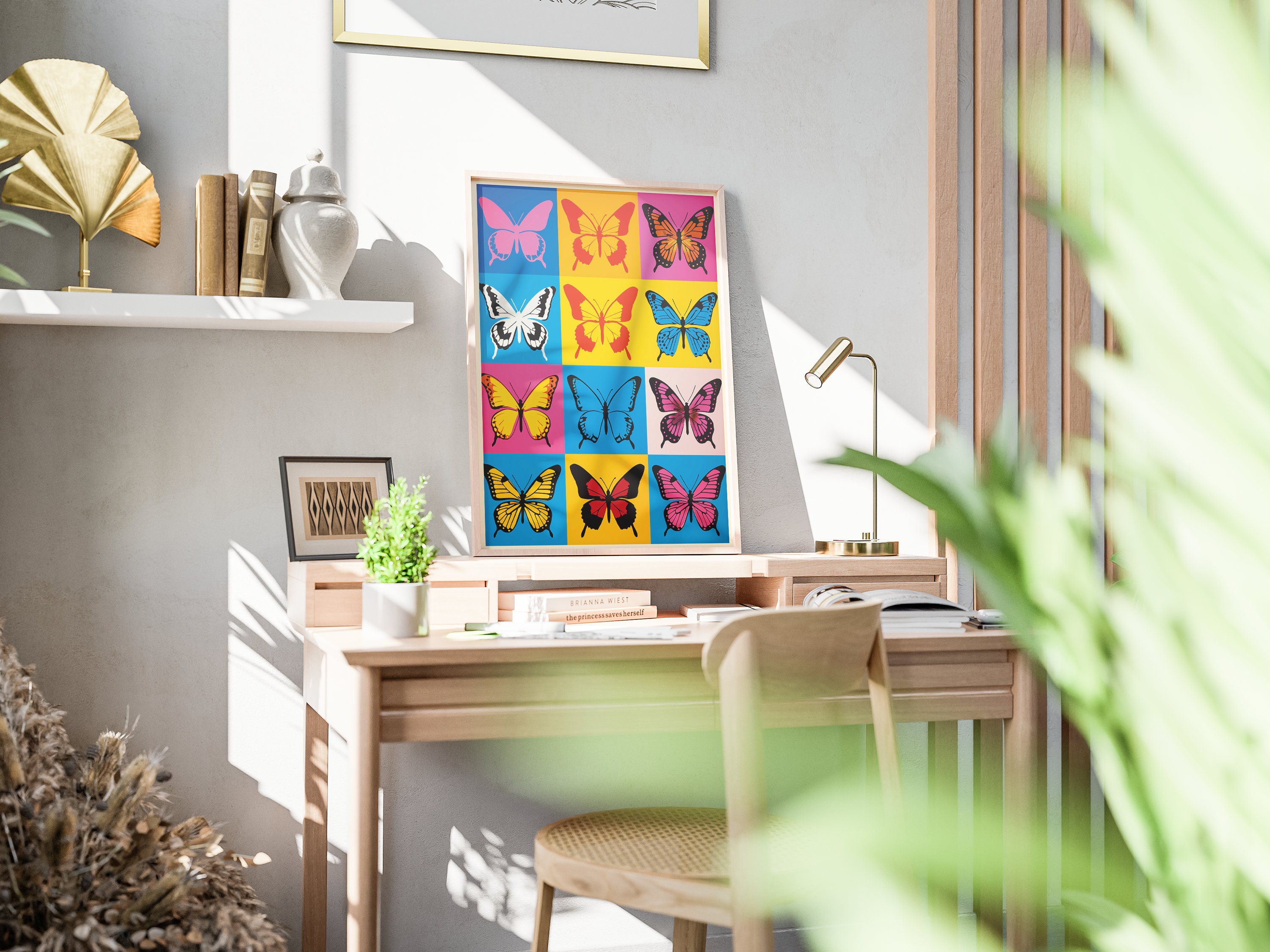 Butterfly Pop Art, Andy Warhol Style Poster, Butterflies, Butterfly ...