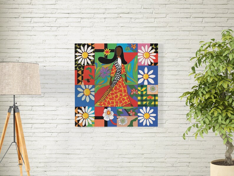 Faith Ringgold Reproduction Poster, Feminist Art, Daisies Print ...