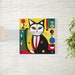Joan Miro Style Black Cat, Miro Paint, Black Cat Print, Gift for Him ...