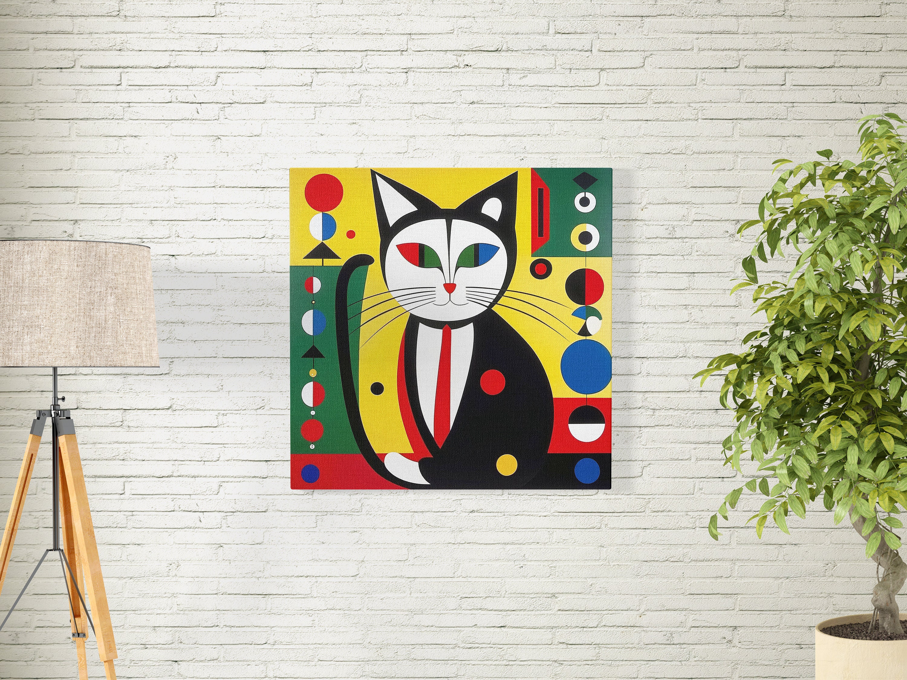 Joan Miro Style Black Cat, Miro Paint, Black Cat Print, Gift for Him ...