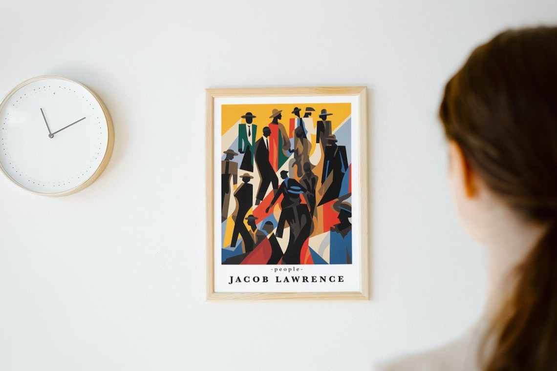 Jacob Lawrence Poster, Expressive Modern Art Print for Interior Design ...