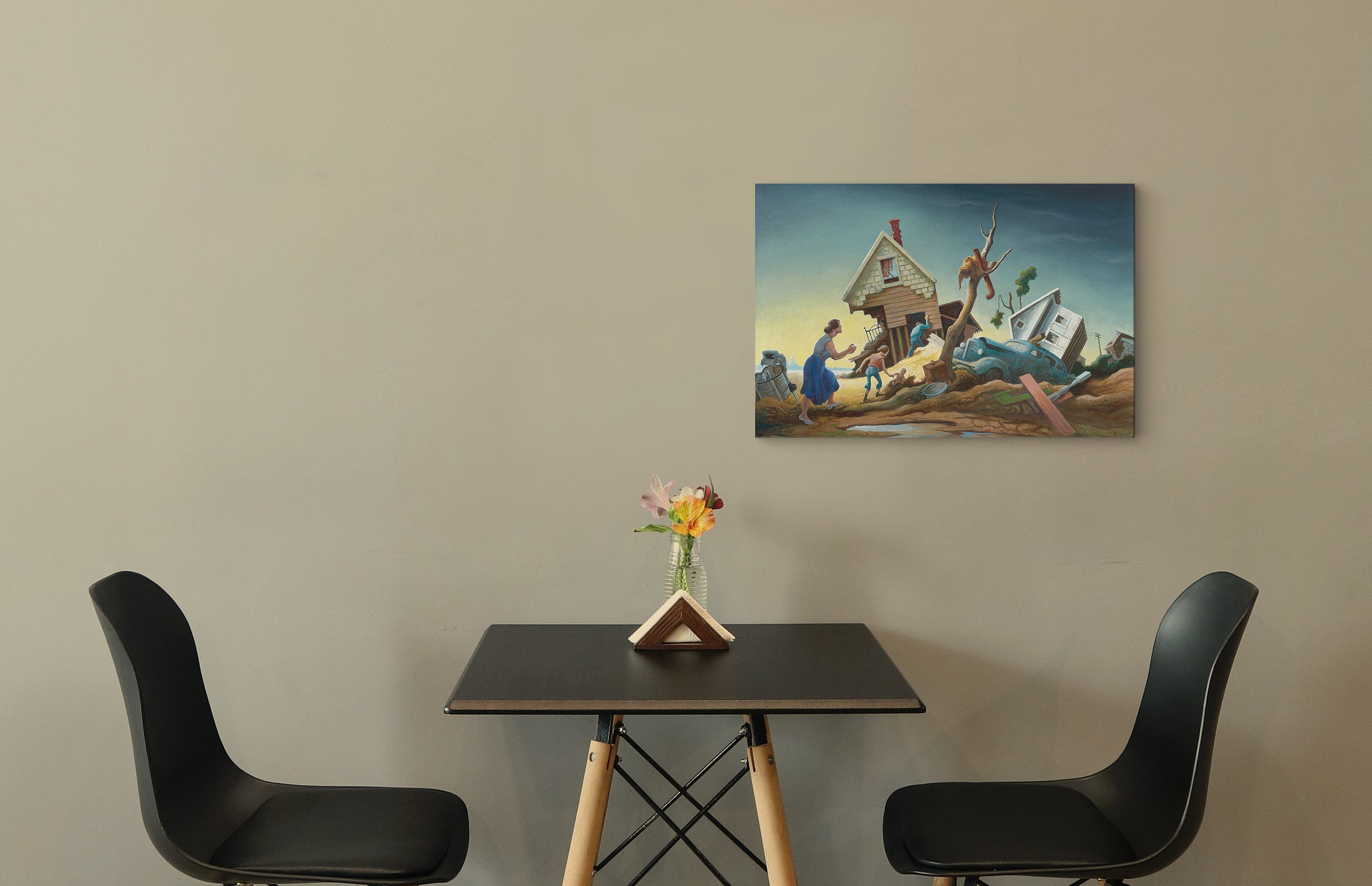 Thomas Hart Benton Original, Flood Disaster, Exhibition Art, Social ...