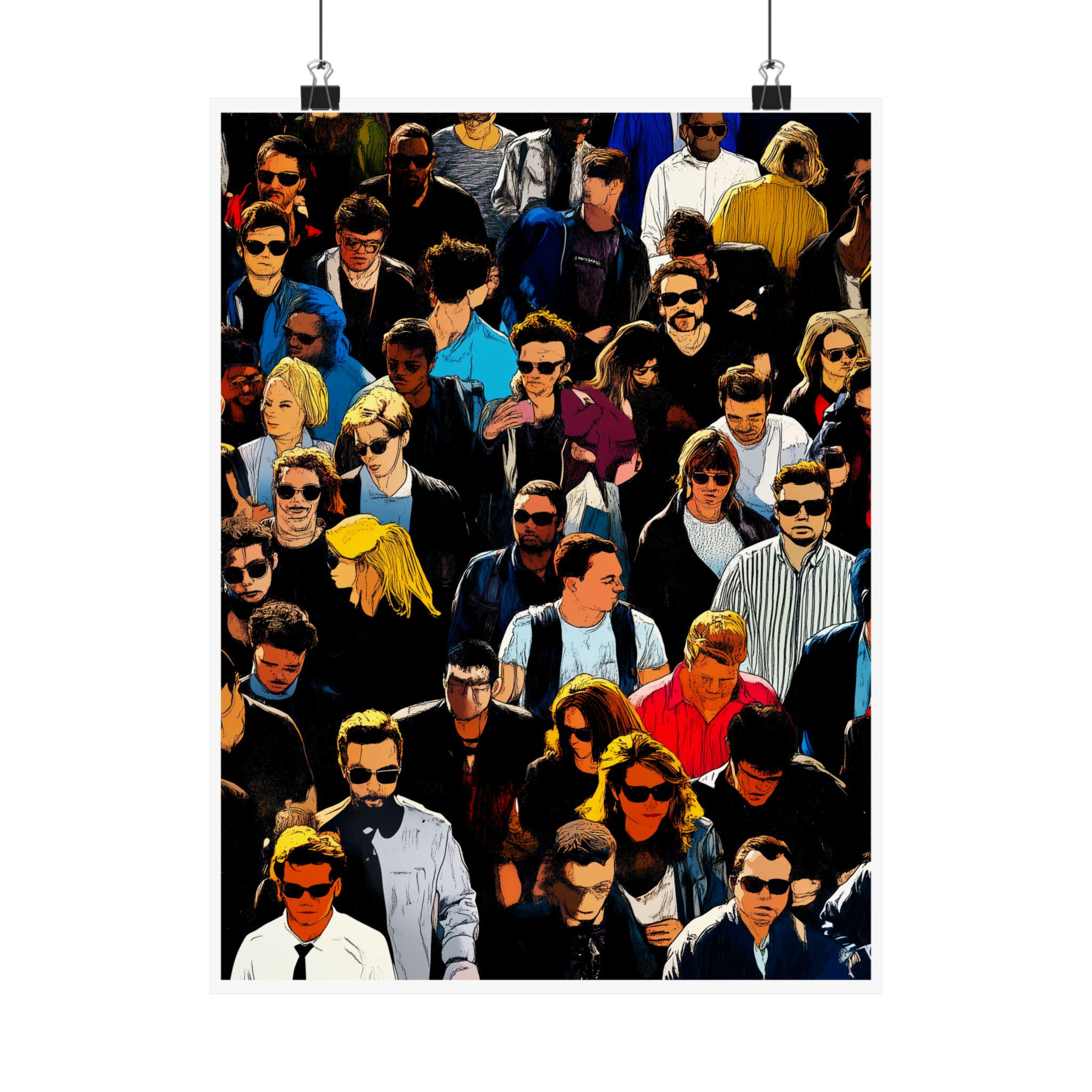Crowd People Poster, the It Crowd, Comic Book Art, Flat Perspective ...