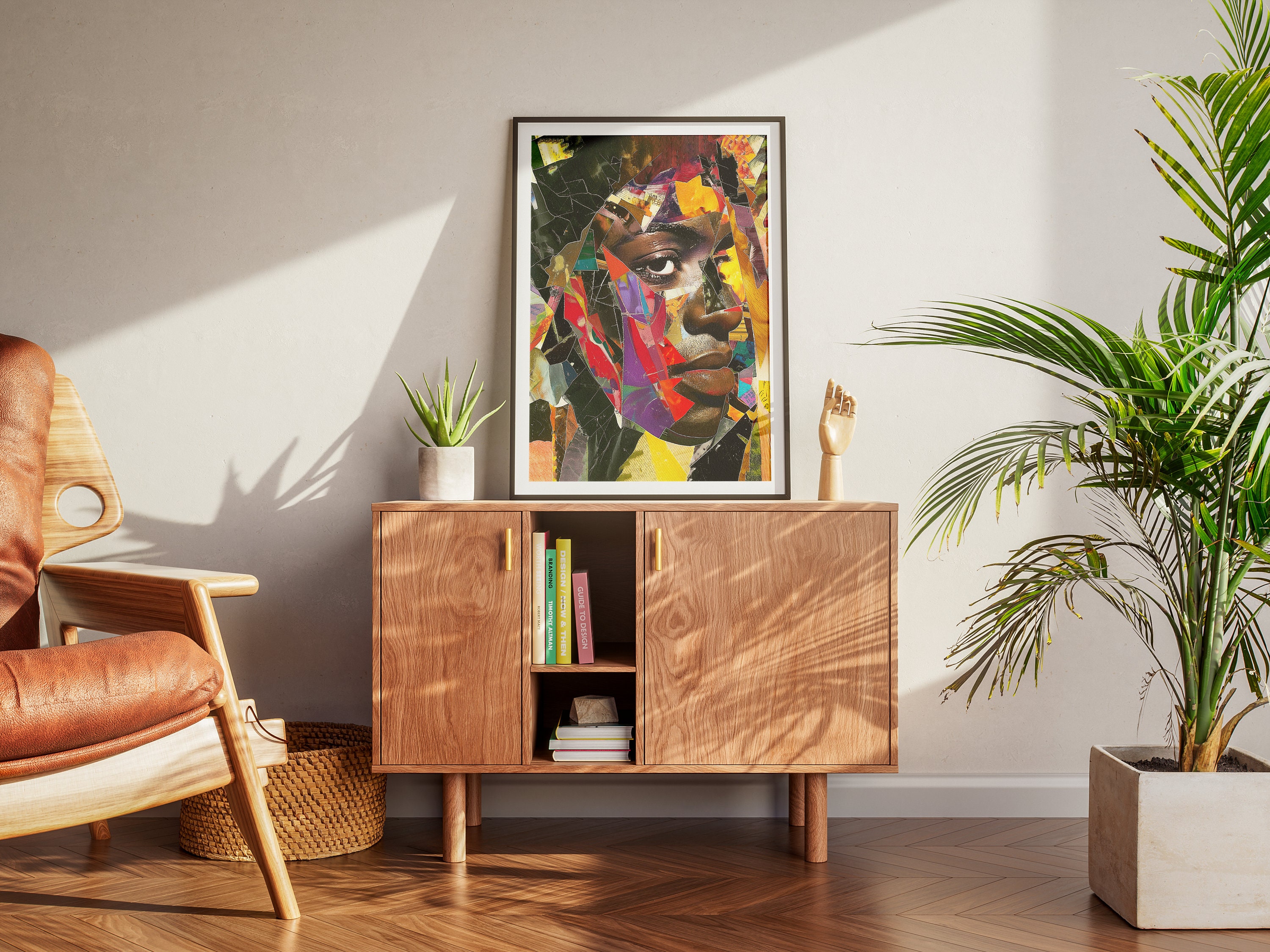 Romare Bearden Style Poster, Collage Art, Black History, African ...