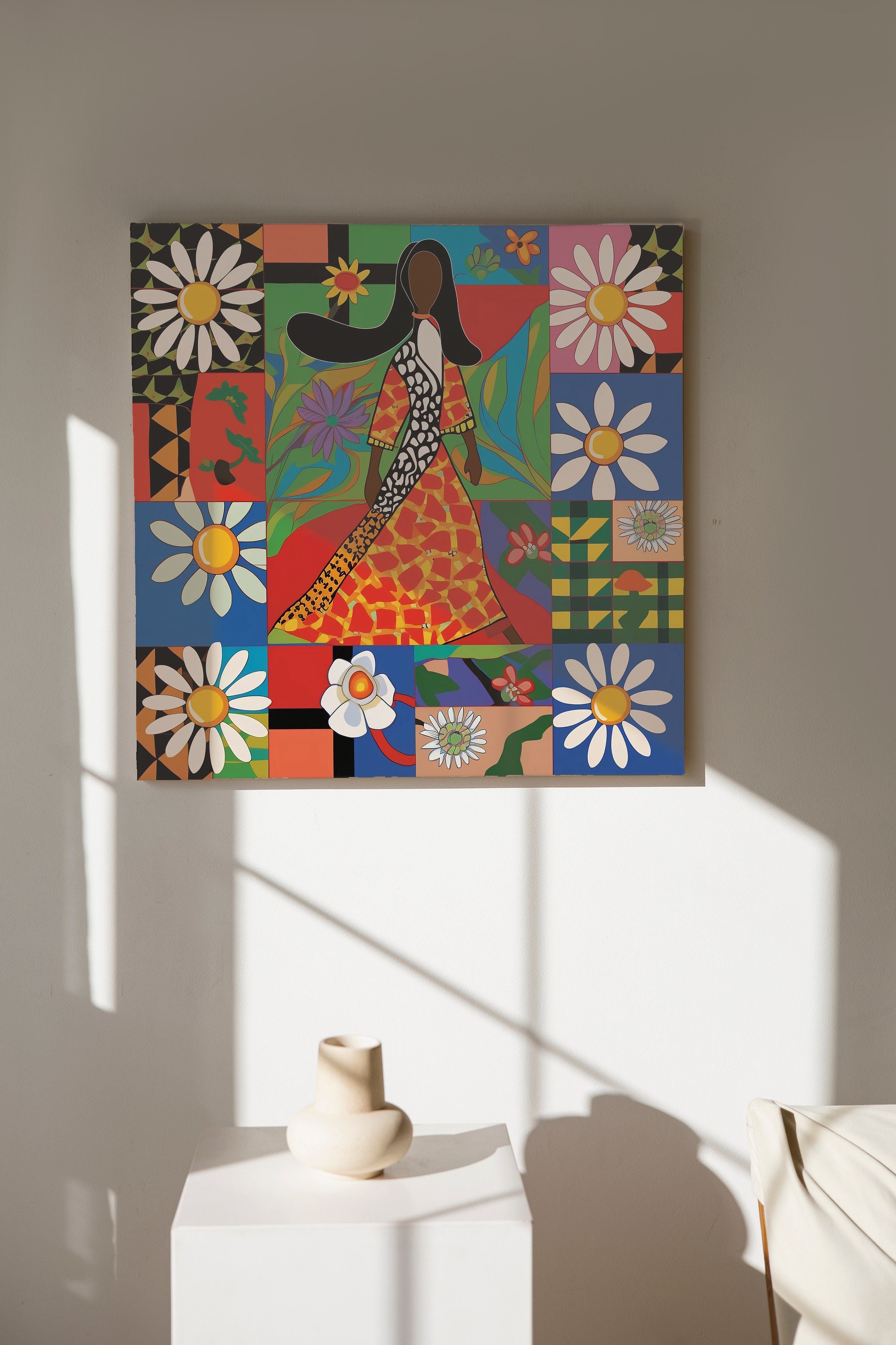 Faith Ringgold Reproduction Poster, Feminist Art, Daisies Print ...