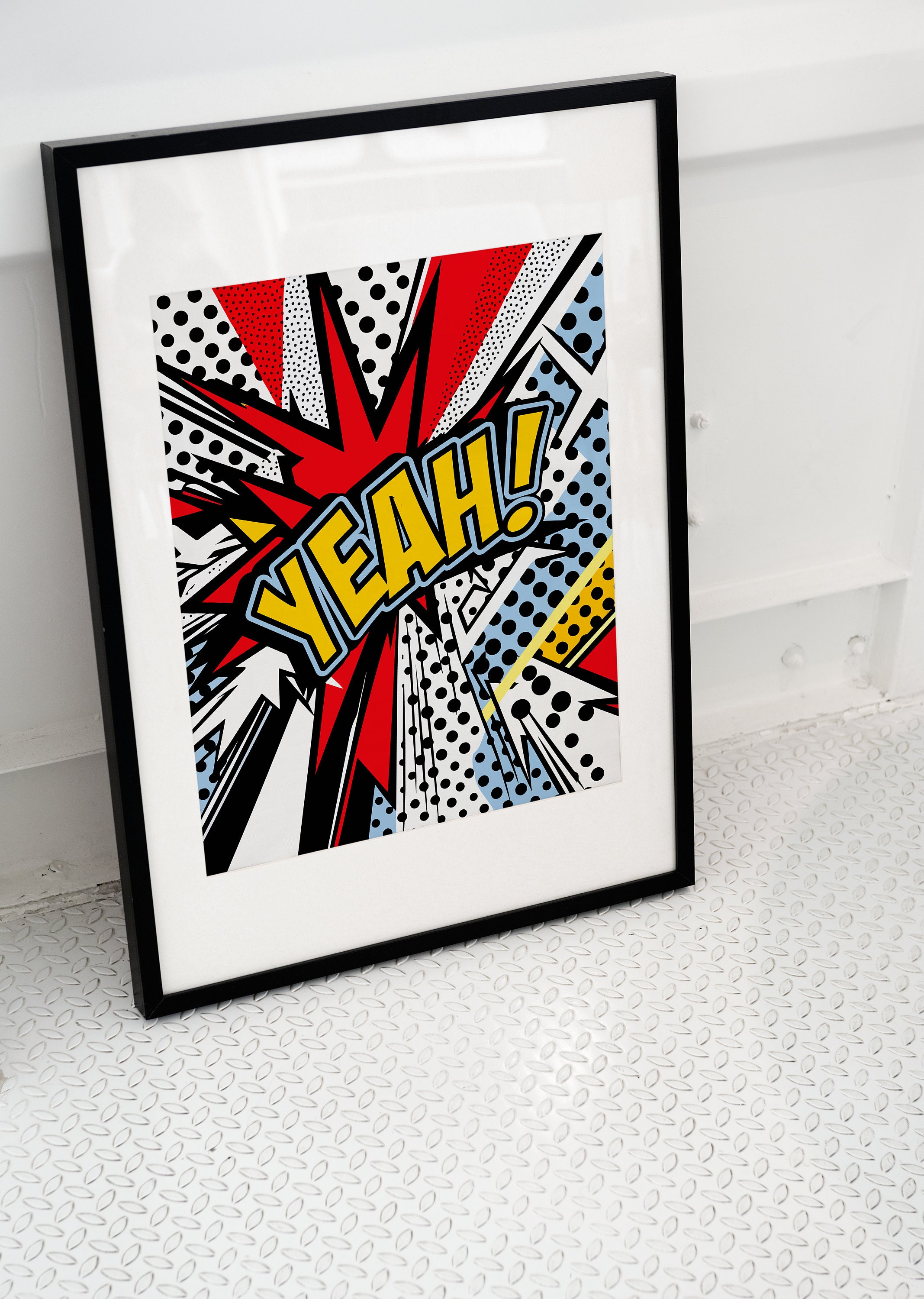 Yeah Poster, Pop Art Print, Roy Lichtenstein, Yeah Print, Retro Comic ...