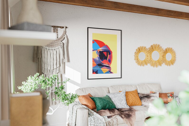Motorcycle Helmet Poster, Andy Warhol Style Artwork, Gift for Biker ...