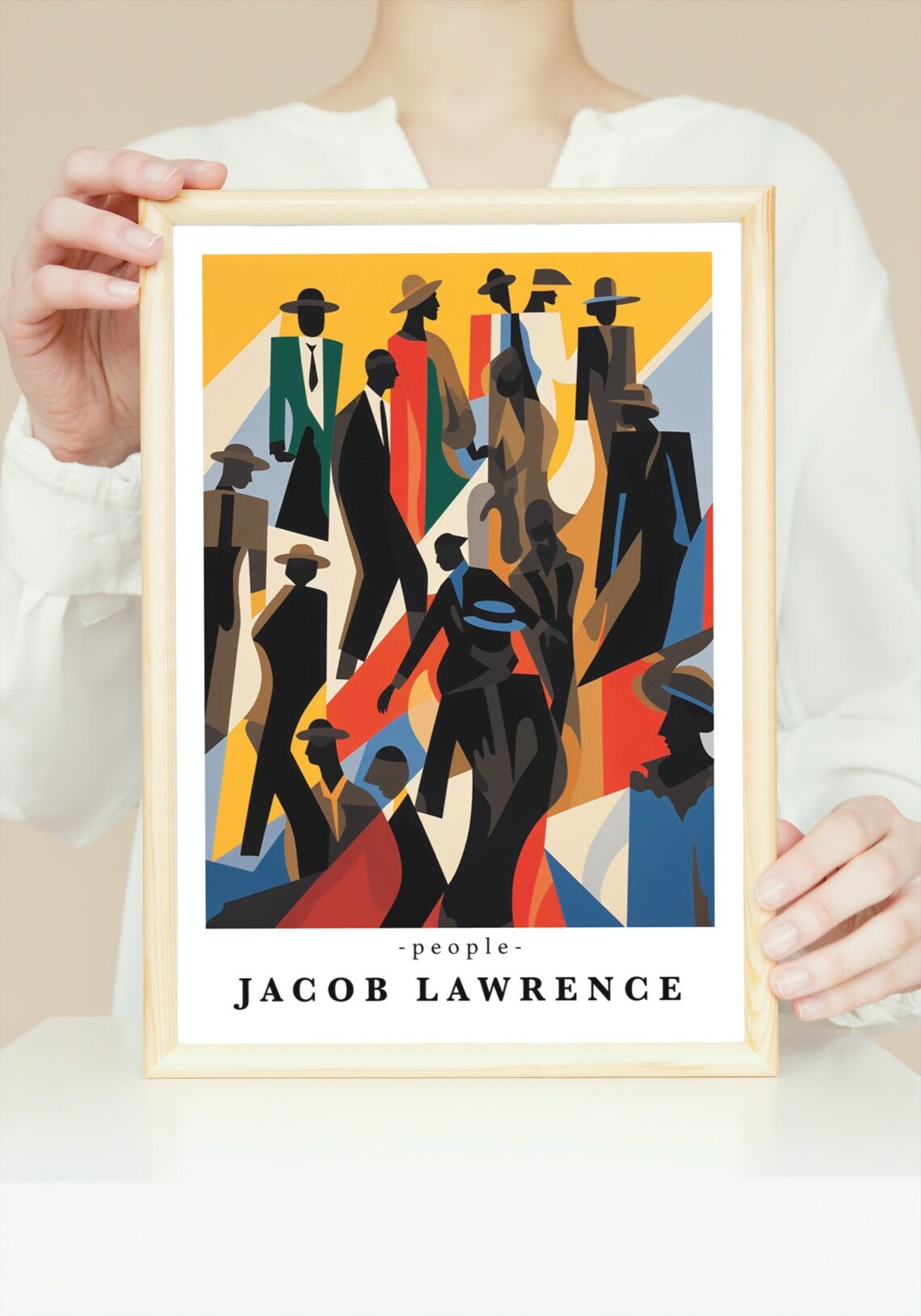 Jacob Lawrence Poster, Expressive Modern Art Print for Interior Design ...